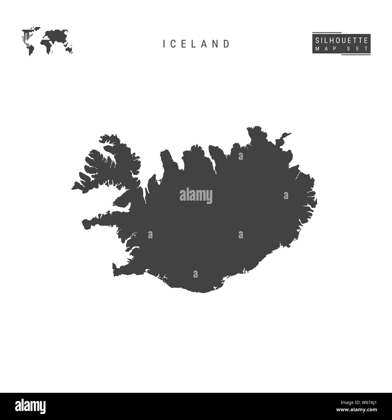 blank map of iceland