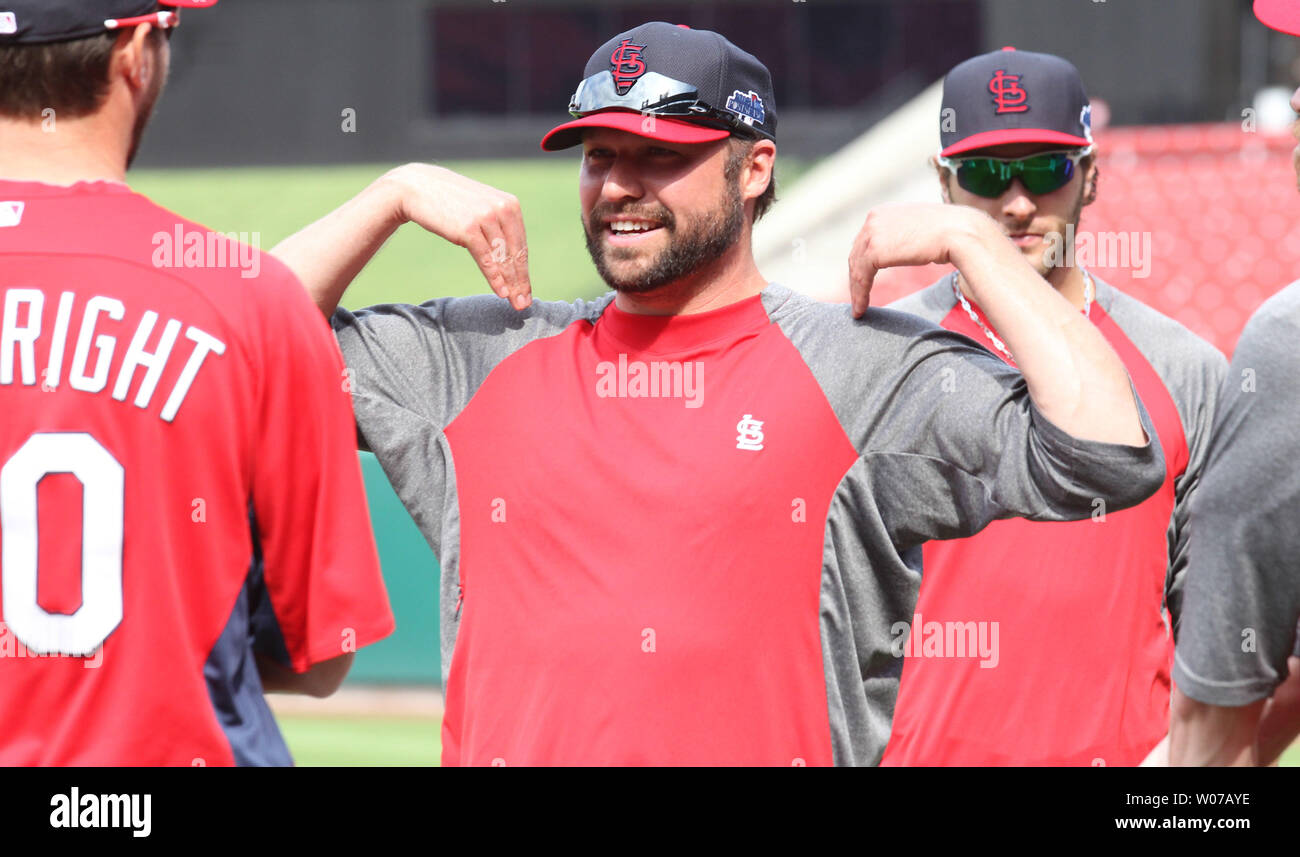 St. Louis Cardinals pitcher Jake Westbrook stretches during a team ...