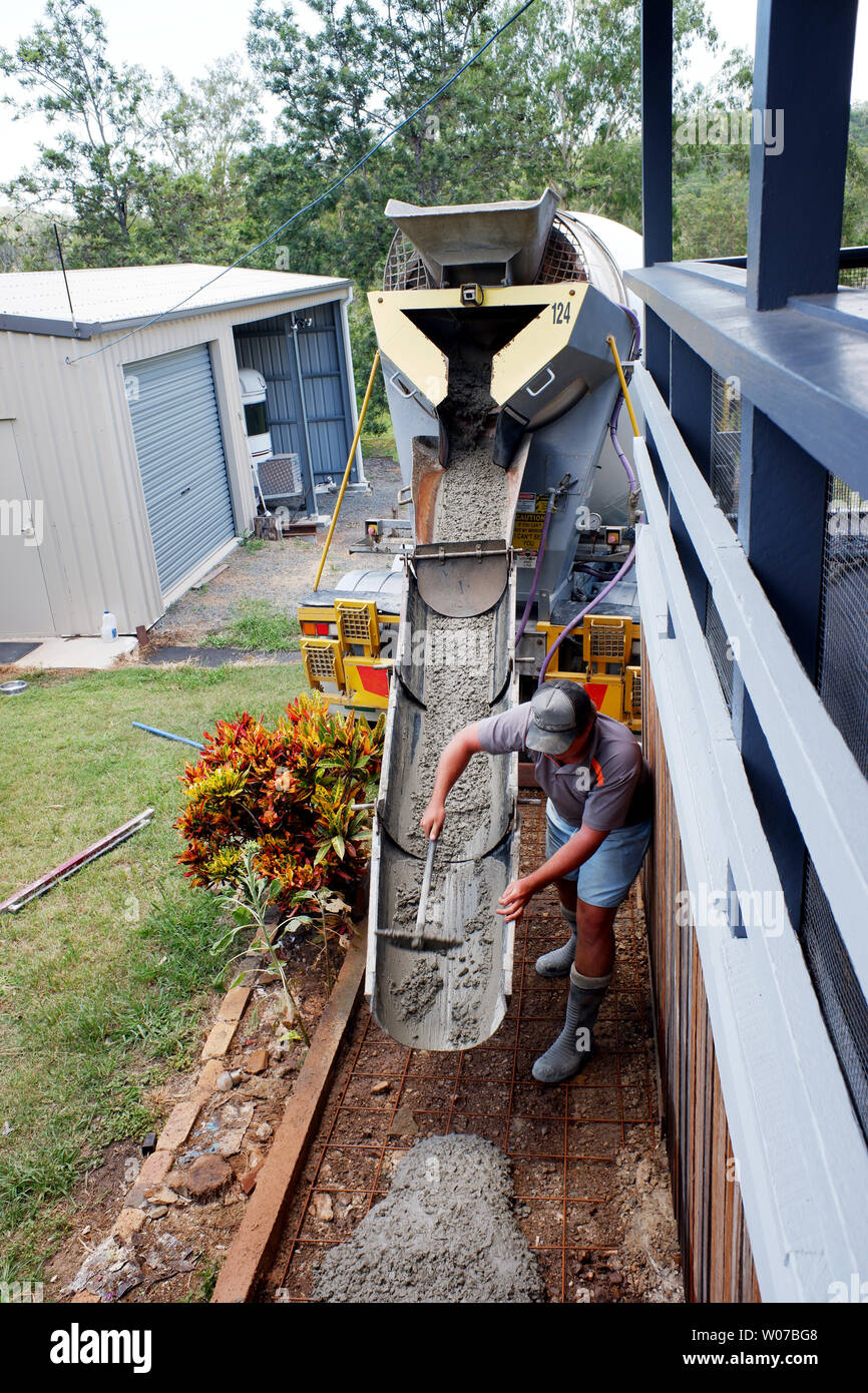 CONCRETER HARD AT WORK Stock Photo - Alamy
