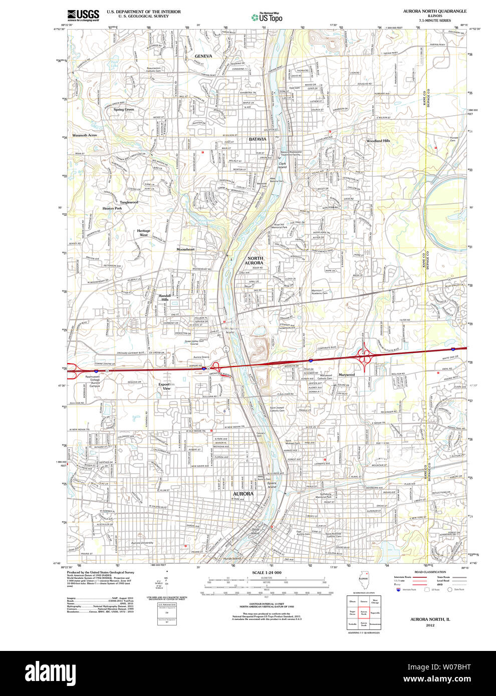 Map of aurora Cut Out Stock Images & Pictures - Alamy