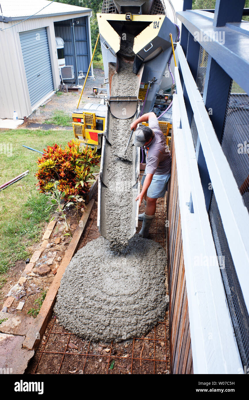 CONCRETER HARD AT WORK Stock Photo - Alamy