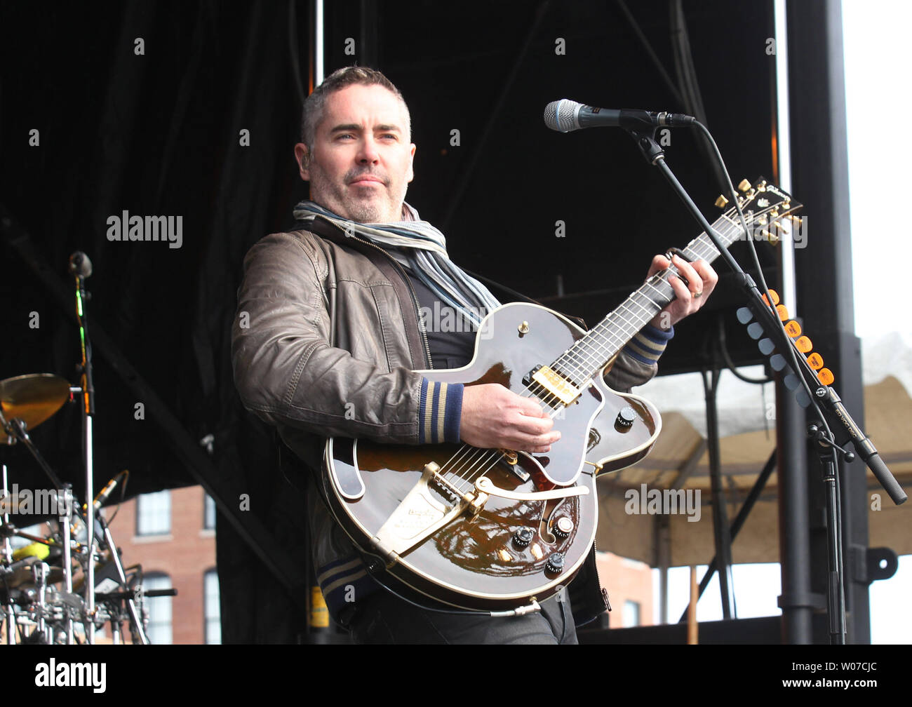 Barenaked Ladies lead vocalist Ed Robertson plays his guitar as the ...