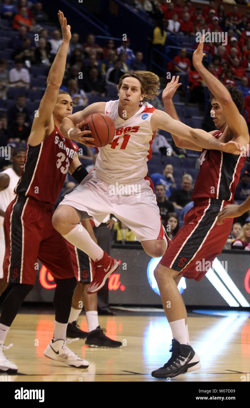 New Mexico Lobos Cameron Bairstow tries to break through the Stanford ...