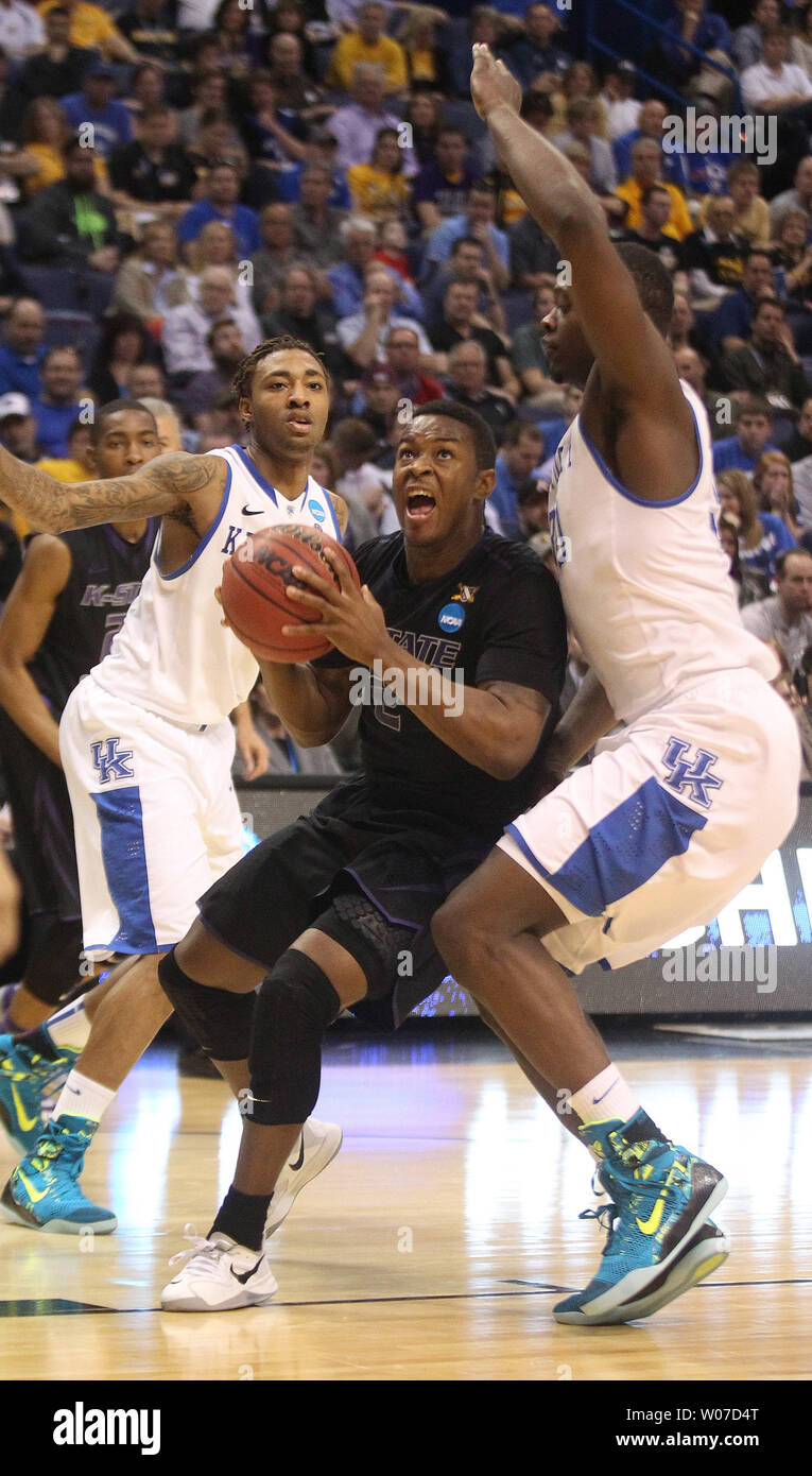 Kansas State Wildcats Marcus Foster goes for the layup between the ...