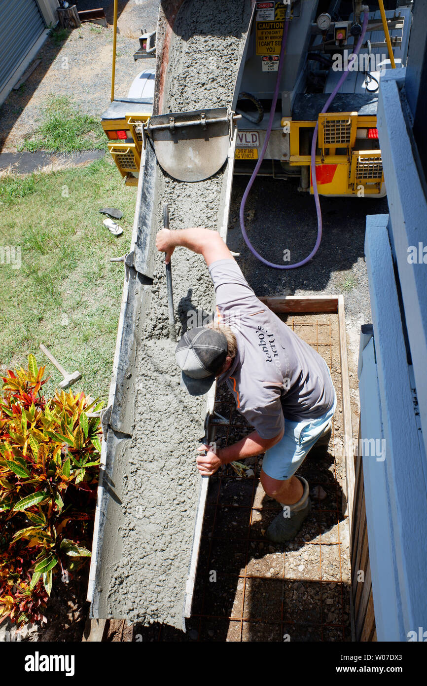 CONCRETER HARD AT WORK Stock Photo - Alamy