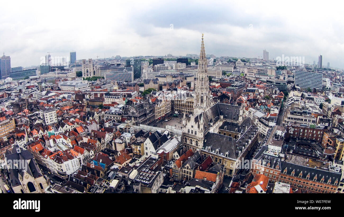 Europe, Belgium, Brussels, square, church, architecture, city, street ...