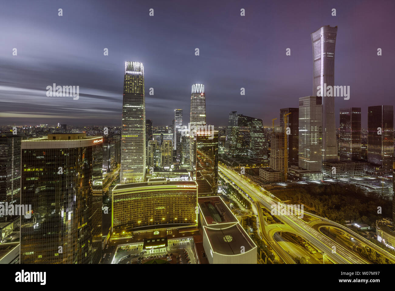 High rise building expressway and transportation system hi-res stock ...