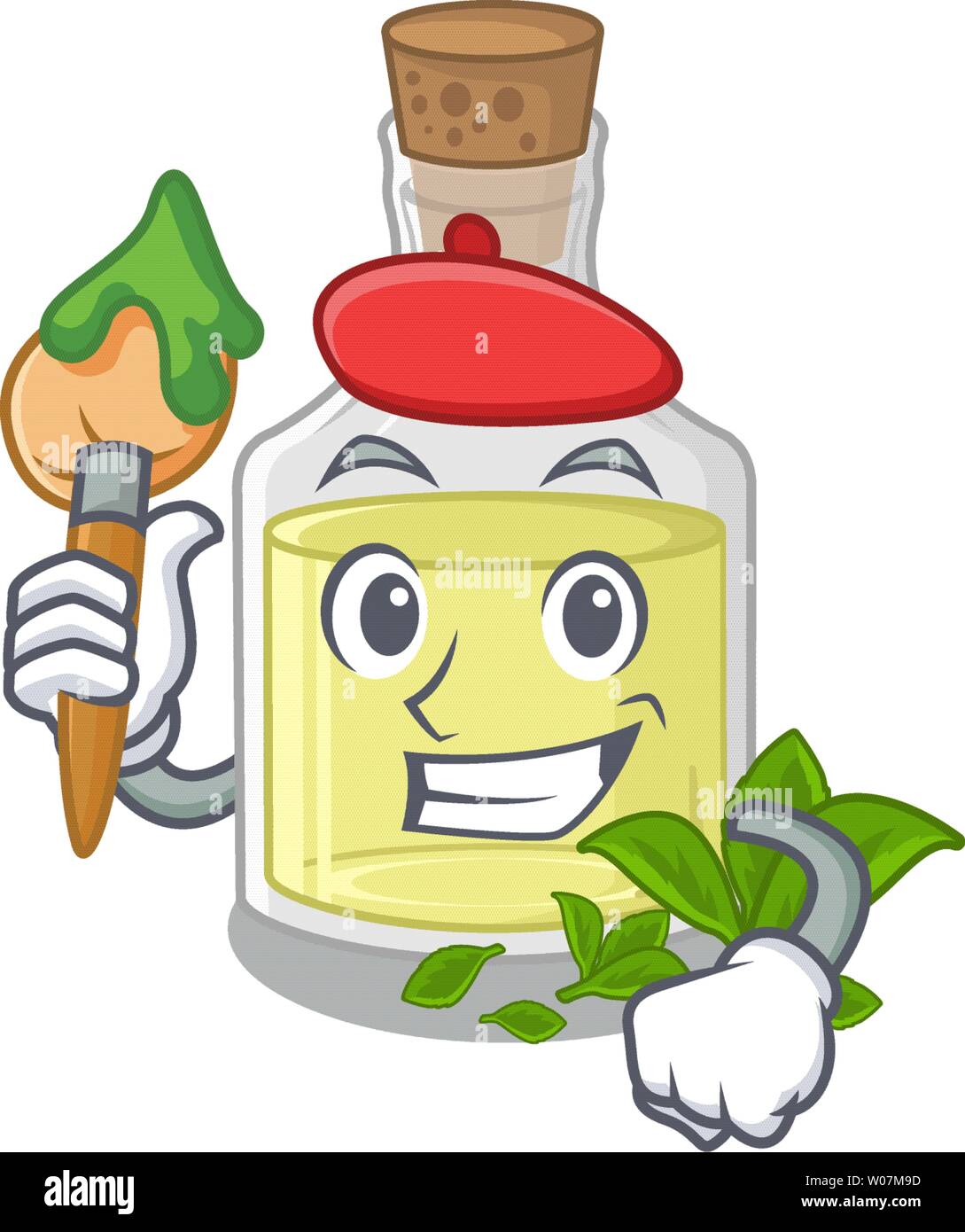 Artist peppermint oil isolated in the cartoon Stock Vector Image & Art ...