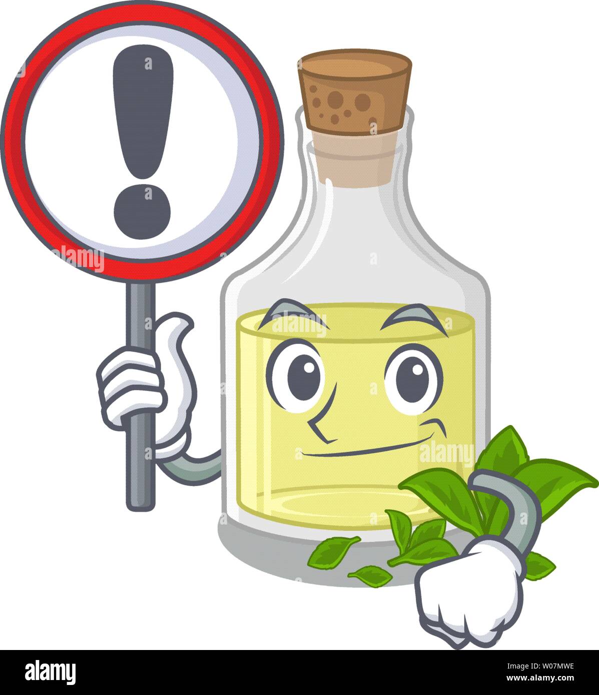 With sign peppermint oil isolated in the cartoon Stock Vector Image ...