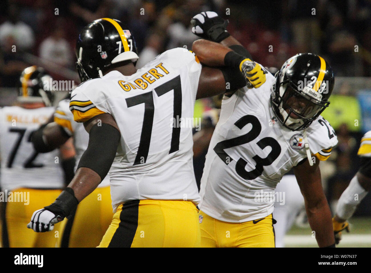 Pittsburgh Steelers Marcus Gilbert and Mike Mitchell celebrate the ...
