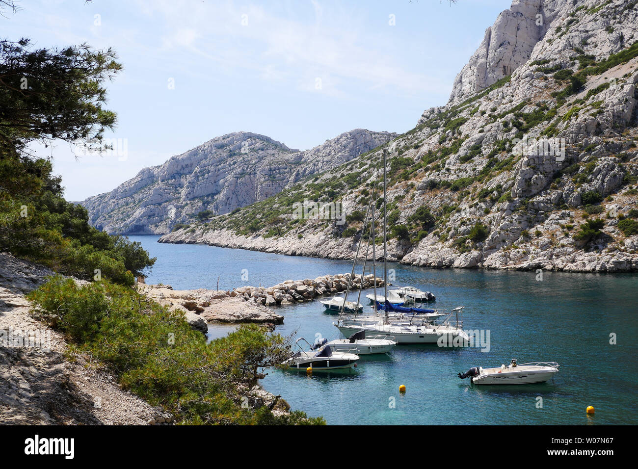 Morgiou calanque, Calanques of Marseille, Bouches-du-Rhone, France ...