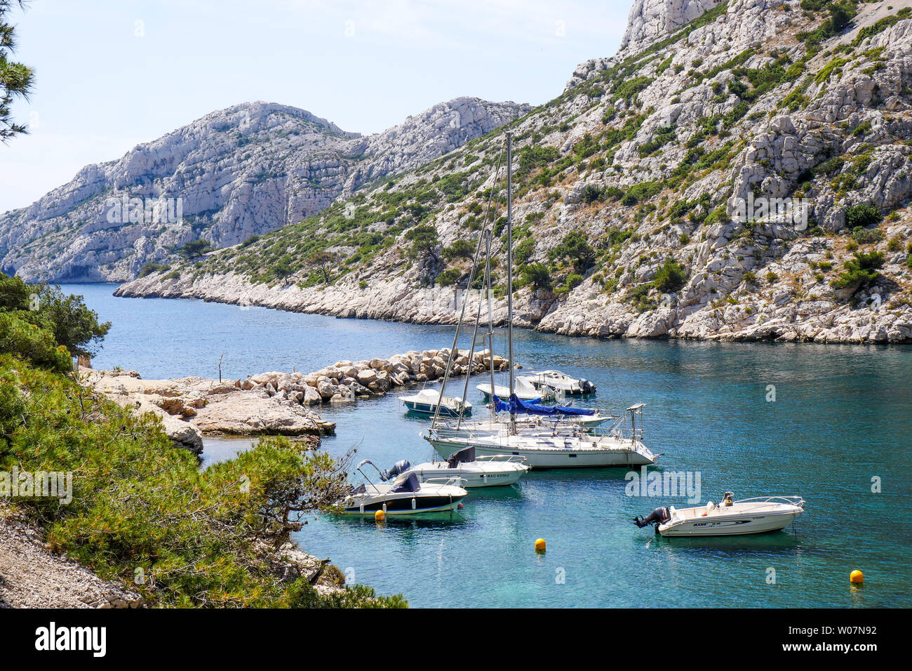 Morgiou calanque, Calanques of Marseille, Bouches-du-Rhone, France ...