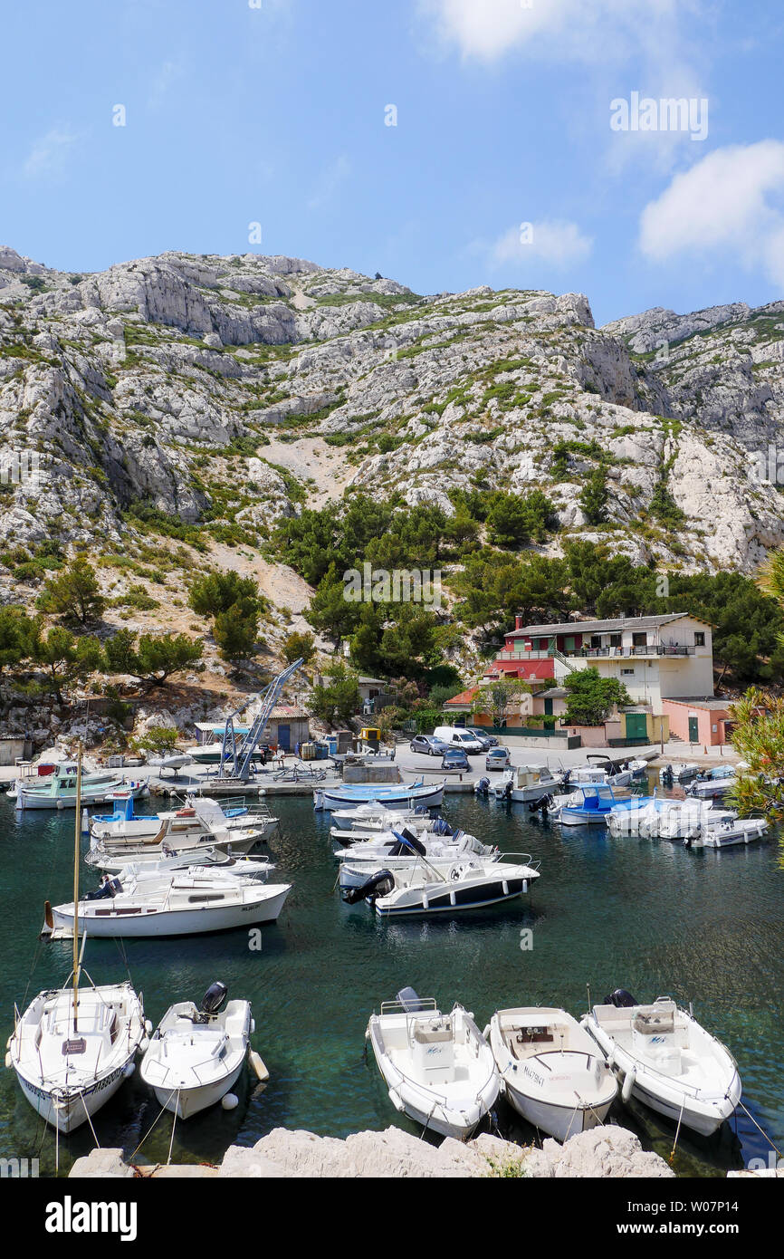 Morgiou harbor, Morgiou calanque, Calanques of Marseille, Bouches-du ...