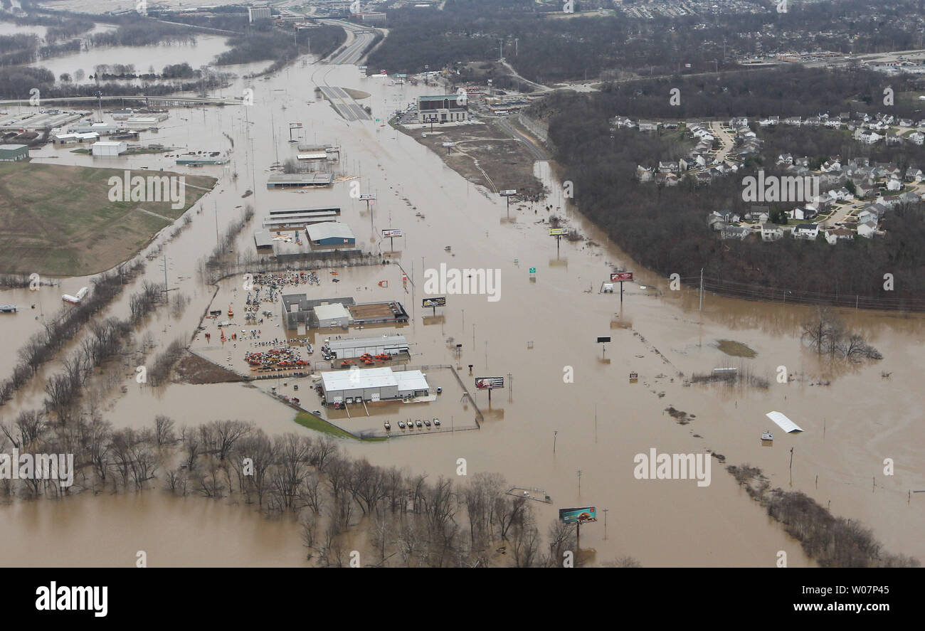Major portions of Interstate Highway 44 in Valley Park, Missouri remain ...