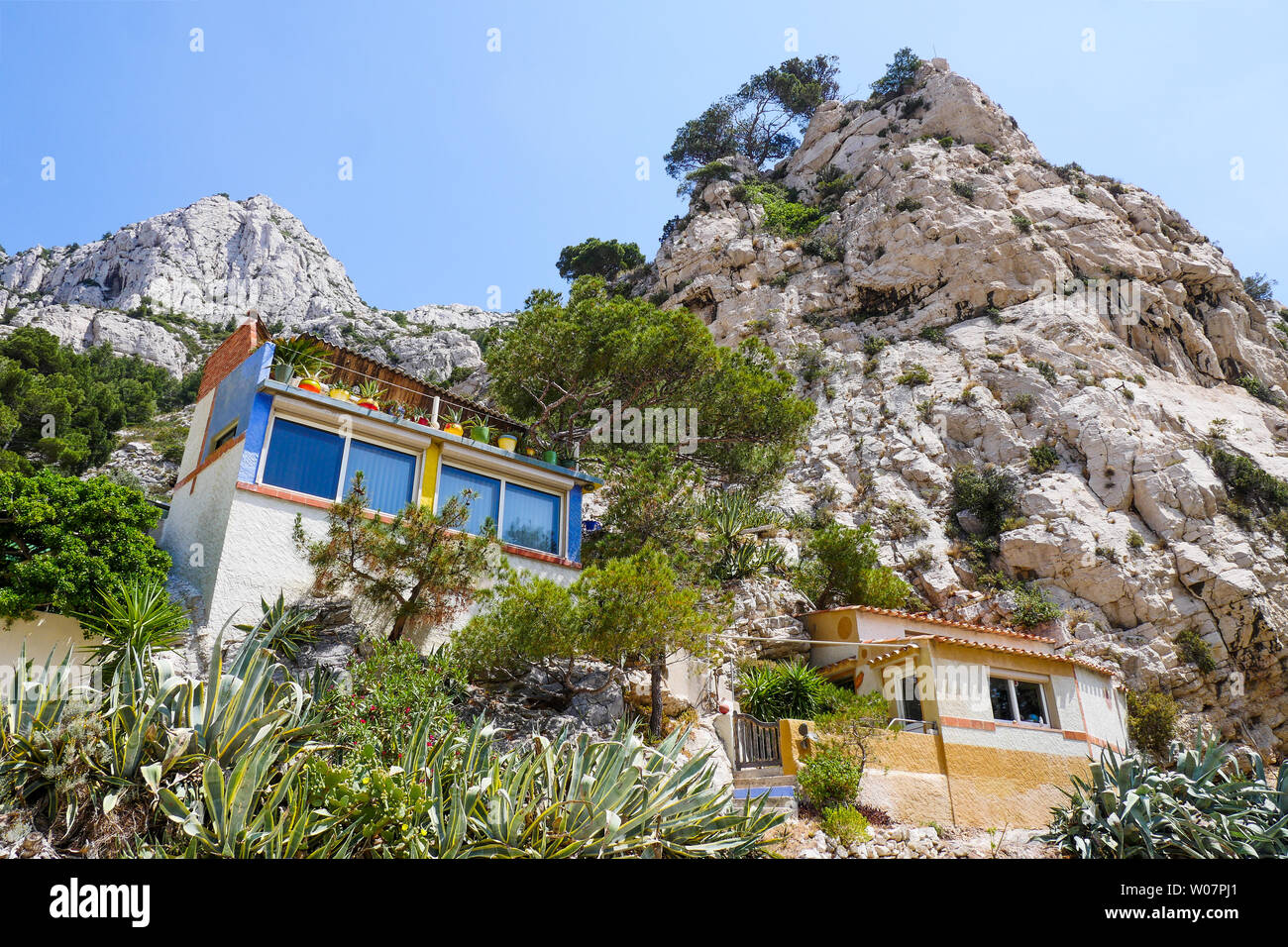 "Cabanons", Morgiou calanque, Calanques of Marseille, Bouches-du-Rhone ...