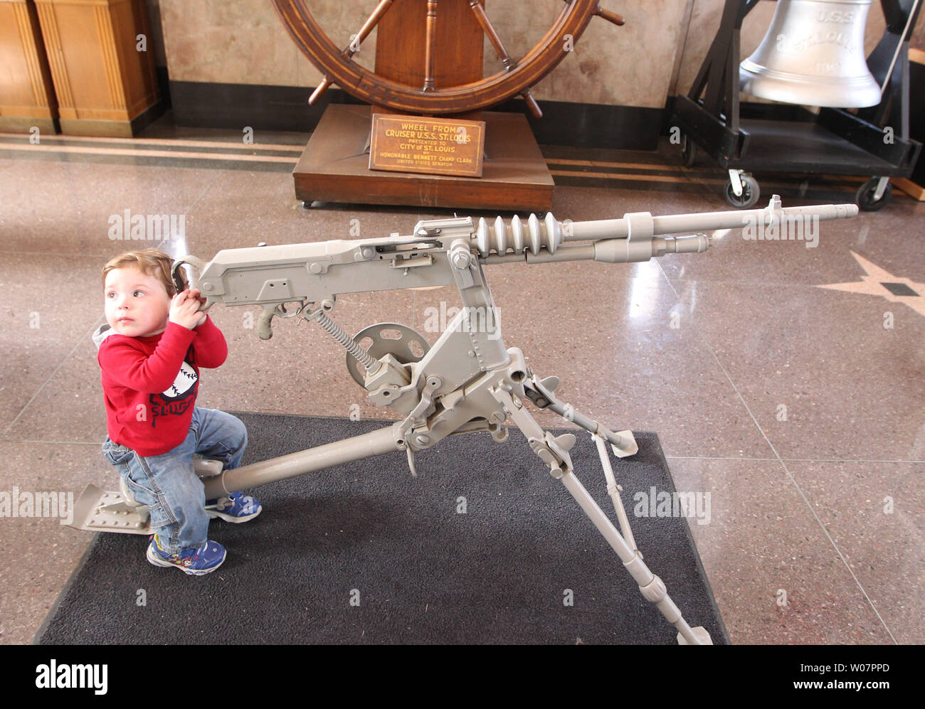 Little 18 month old Kaiden Simpson of St. Louis tries his hand at ...