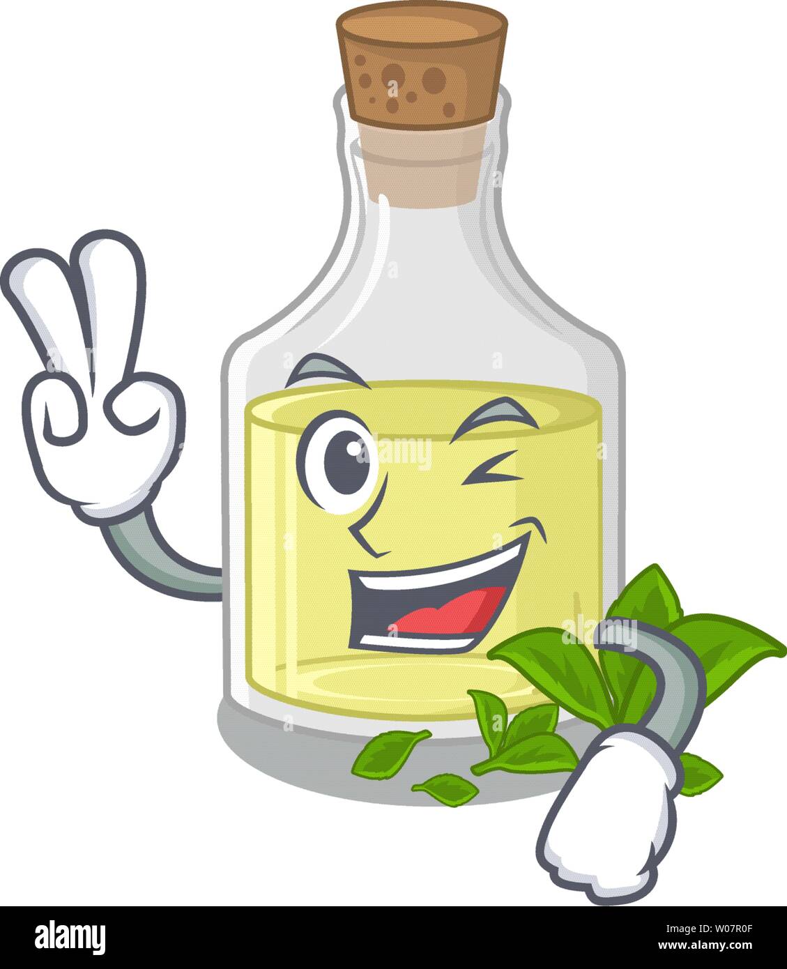 Two finger peppermint oil in the cartoon shape Stock Vector Image & Art ...