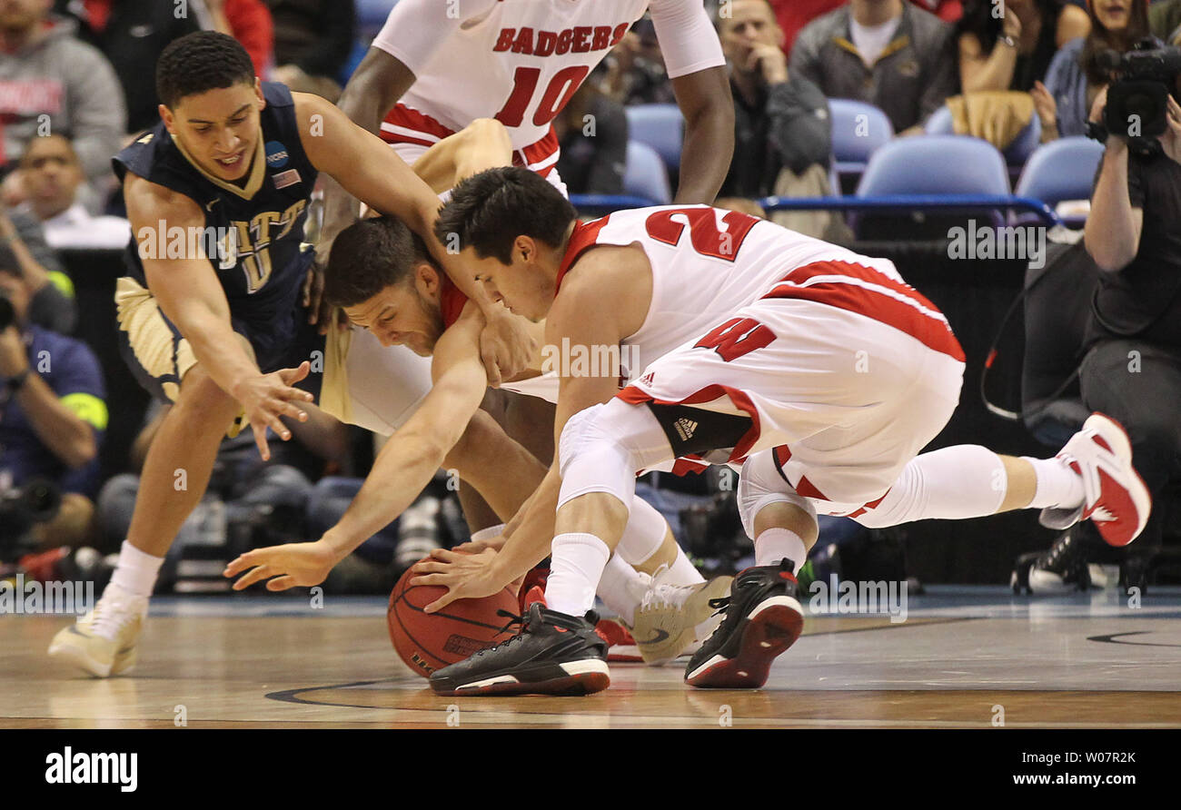 Wisconsin's Bronson Koenig and Zak Showalter battle Pittsburgh's James ...