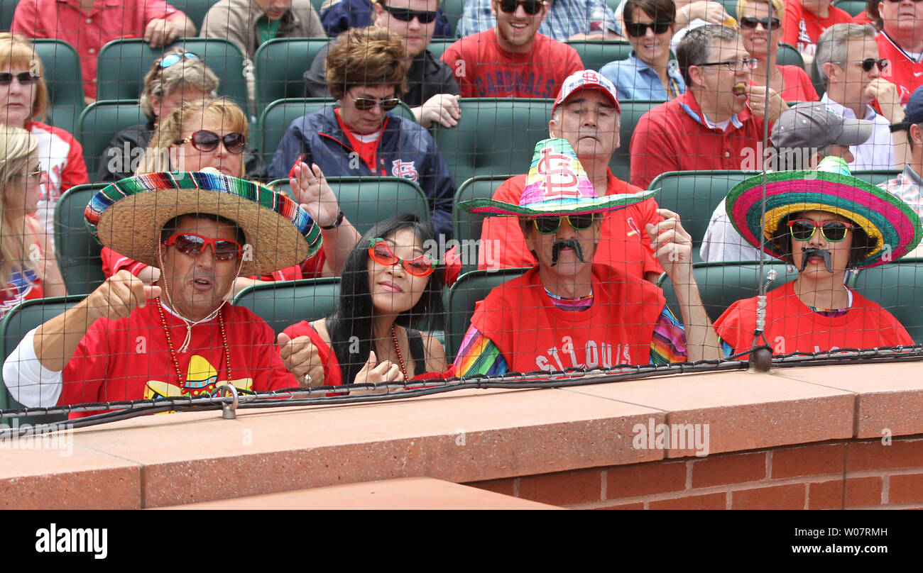 St. Louis Cardinals fans sitting behind home plate, enjoy Cinco de Mayo ...