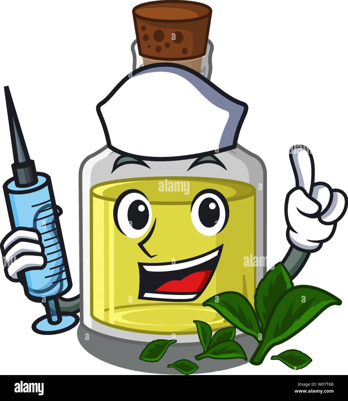Nurse peppermint oil in the cartoon shape Stock Vector Image & Art - Alamy