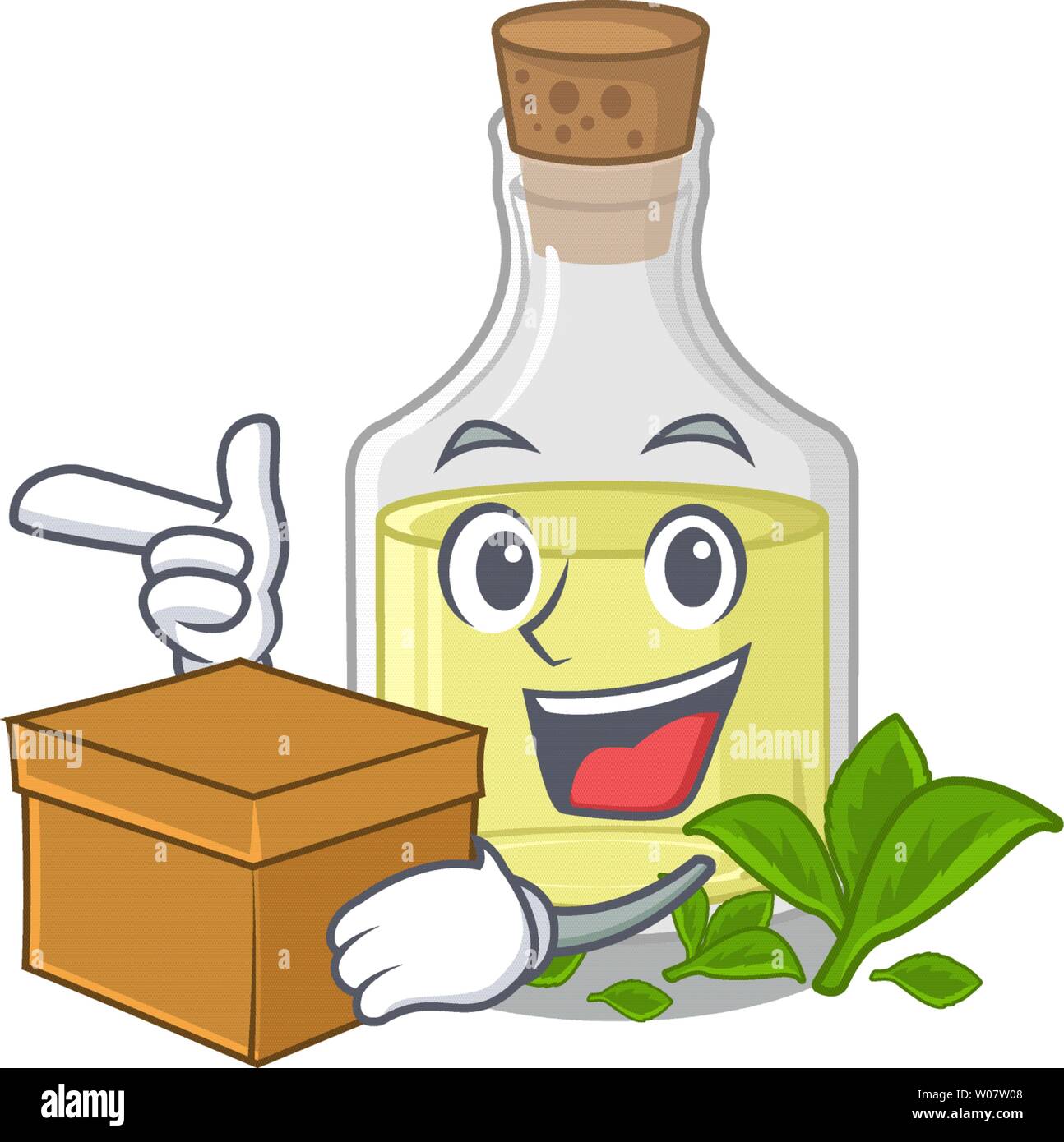 With box peppermint oil in the cartoon shape Stock Vector Image & Art ...