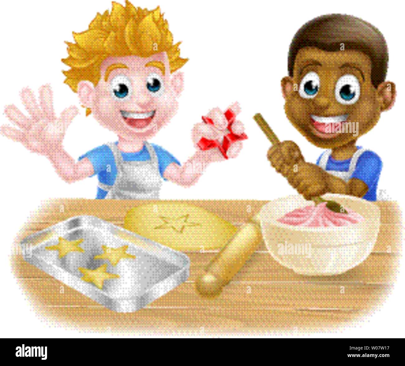 Cartoon black pastry chef baker hi-res stock photography and images - Alamy