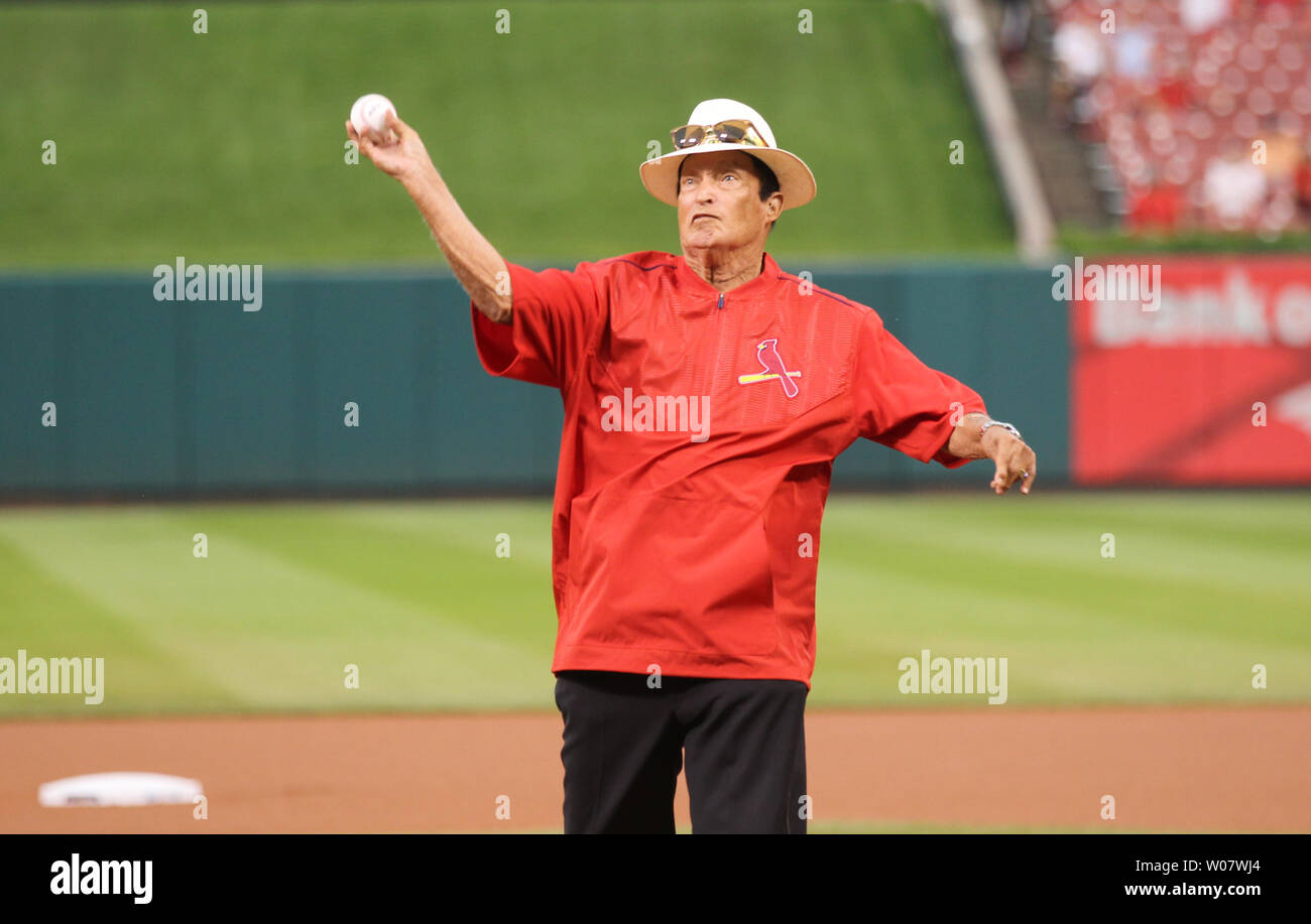 Golfer Chi Chi Rodriguez throws a ceremonial first pitch before the ...