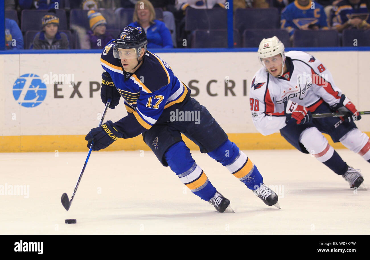 St. Louis Blues Jaden Schwartz steals the puck in front of Washington ...