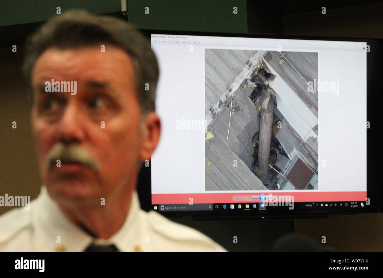 St. Louis Fire Chief Dennis Jenkerson gives reporters an update on an ...