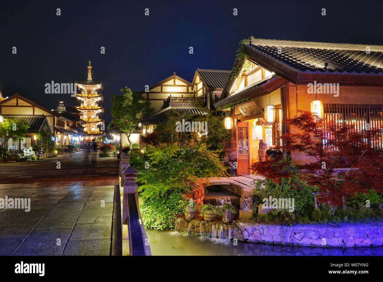 Night view of Fanhua Bay, Wuxi Stock Photo - Alamy