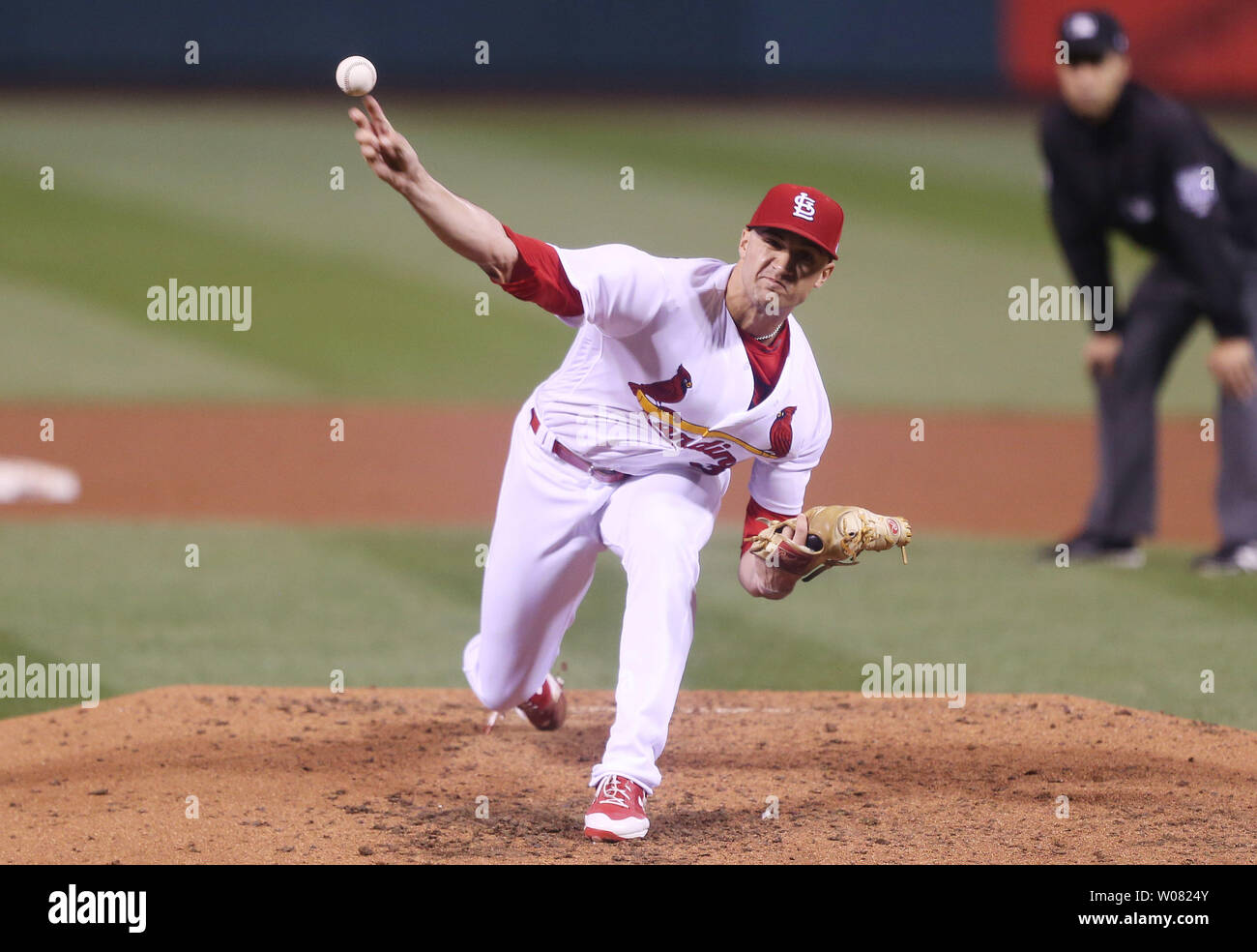 St. Louis Cardinals starting pitcher Jack Flaherty delivers a pitch to ...