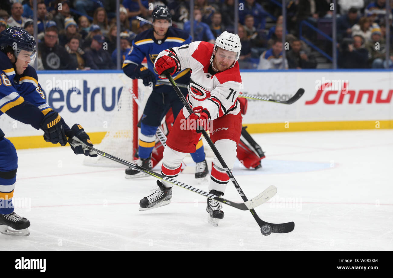 St. Louis Blues Magnus Paajarvi of Sweden uses his stick to stop ...