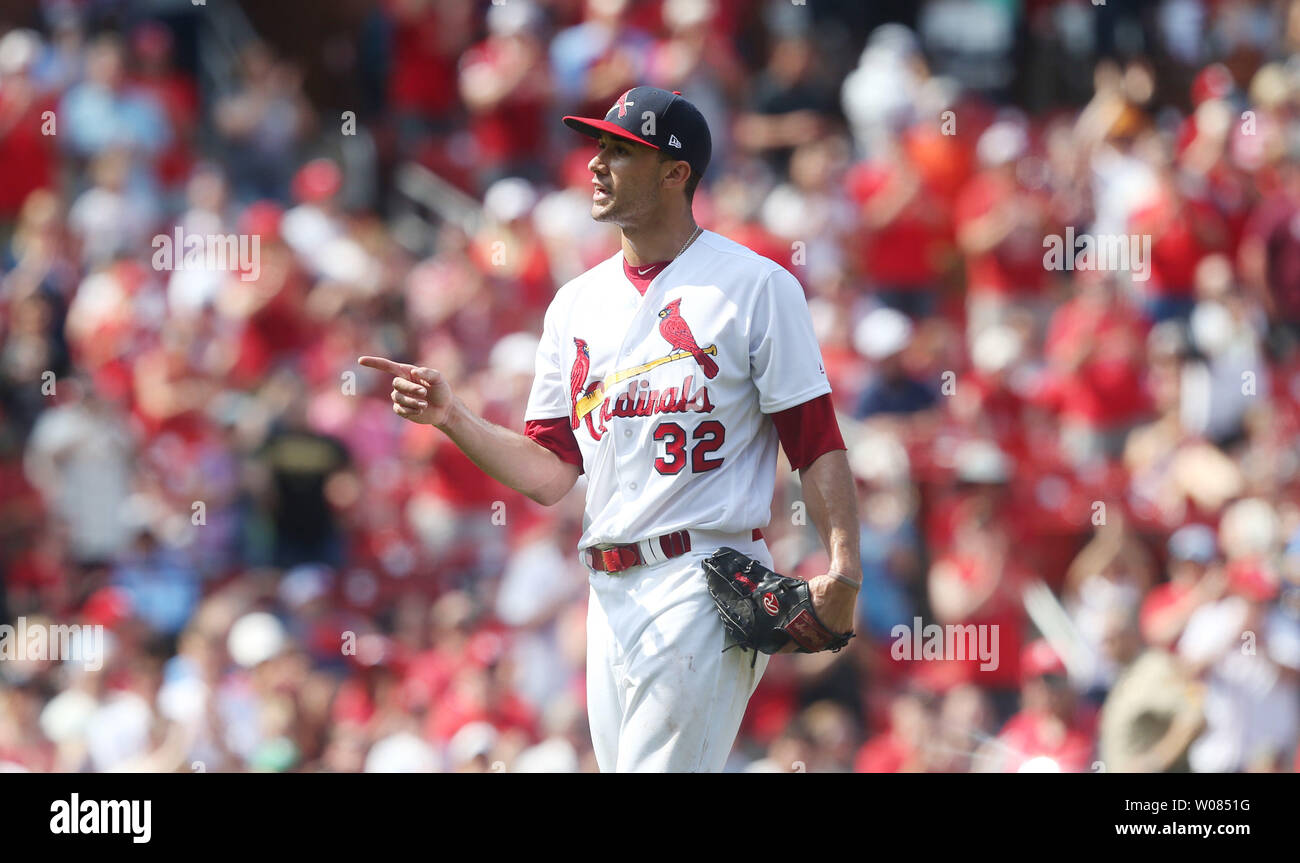 St. Louis Cardinals starting pitcher Jack Flaherty motions to the ...