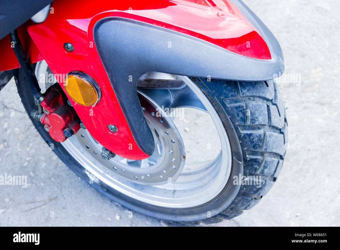 pictured in the photo Front wheel of motorcycle Stock Photo - Alamy