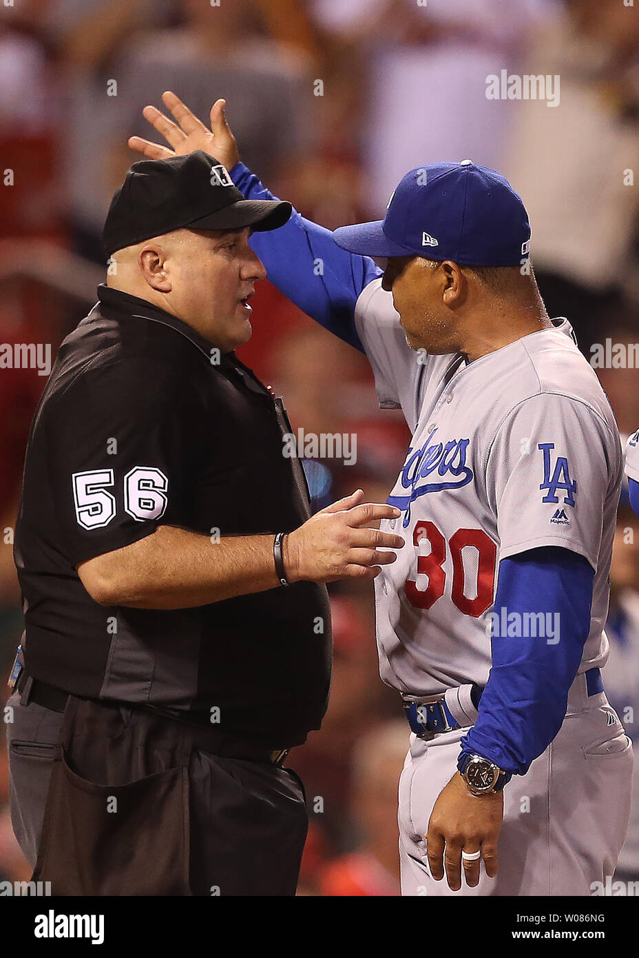 Los Angeles Dodgers Manager Dave Roberts Argues Balls And Strikes With