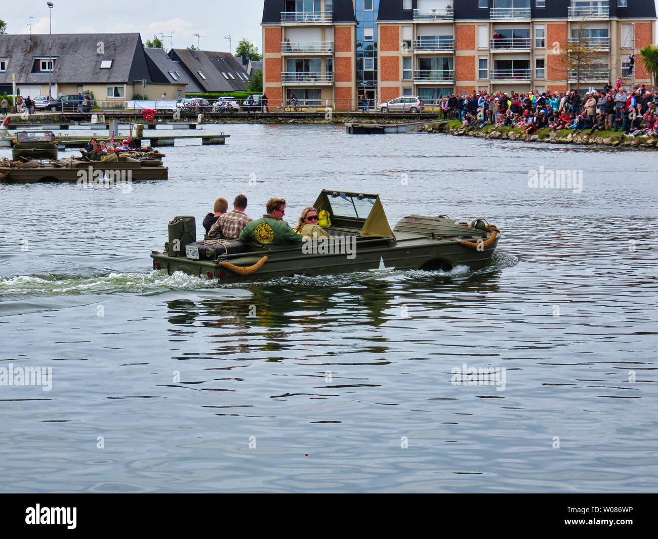 CARENTAN, FRANCE - June 06, 2019. Special forces men in camouflage ...