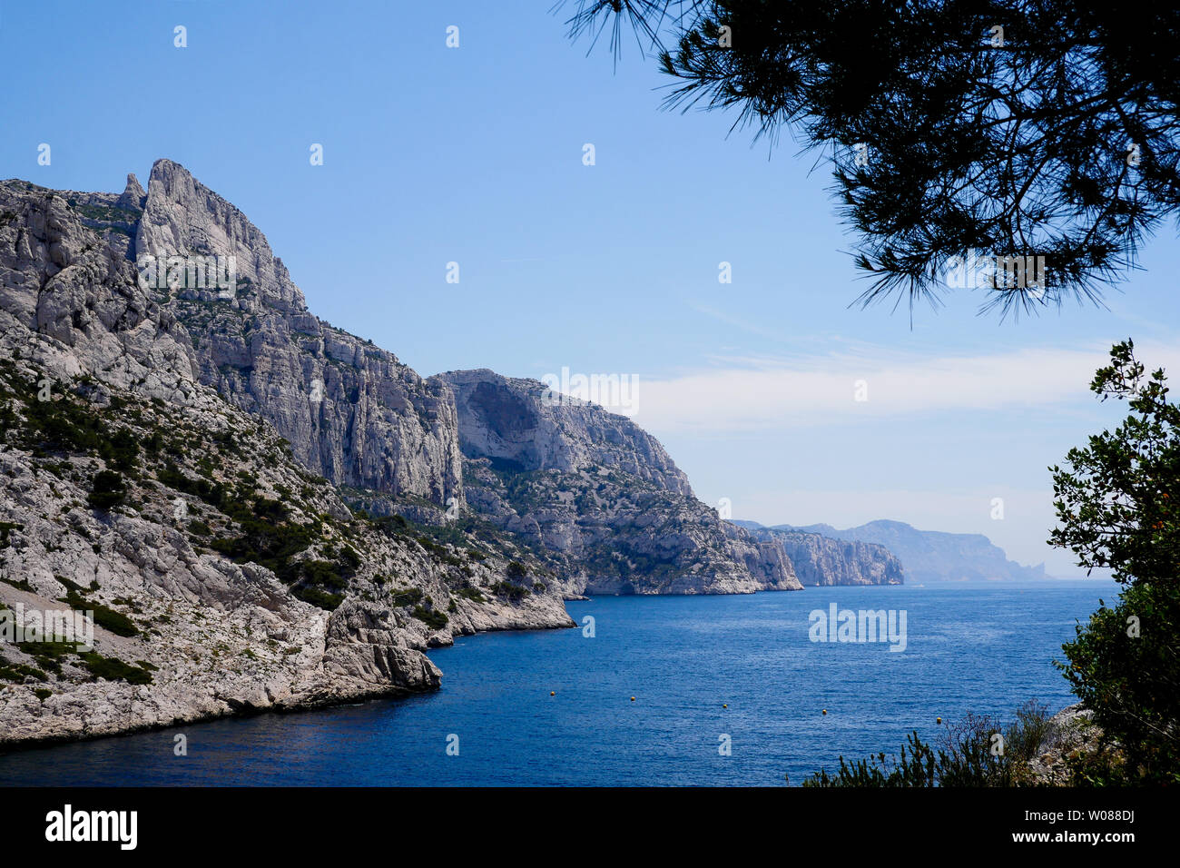 Mouth of Morgiou calanque, the calanques of Marseille, Bouches-du-Rhone ...