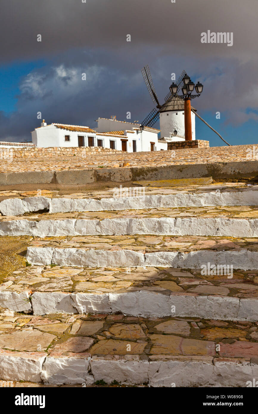 Campo de Criptana village, Ciudad Real, Castilla-La Mancha, Spain Stock ...