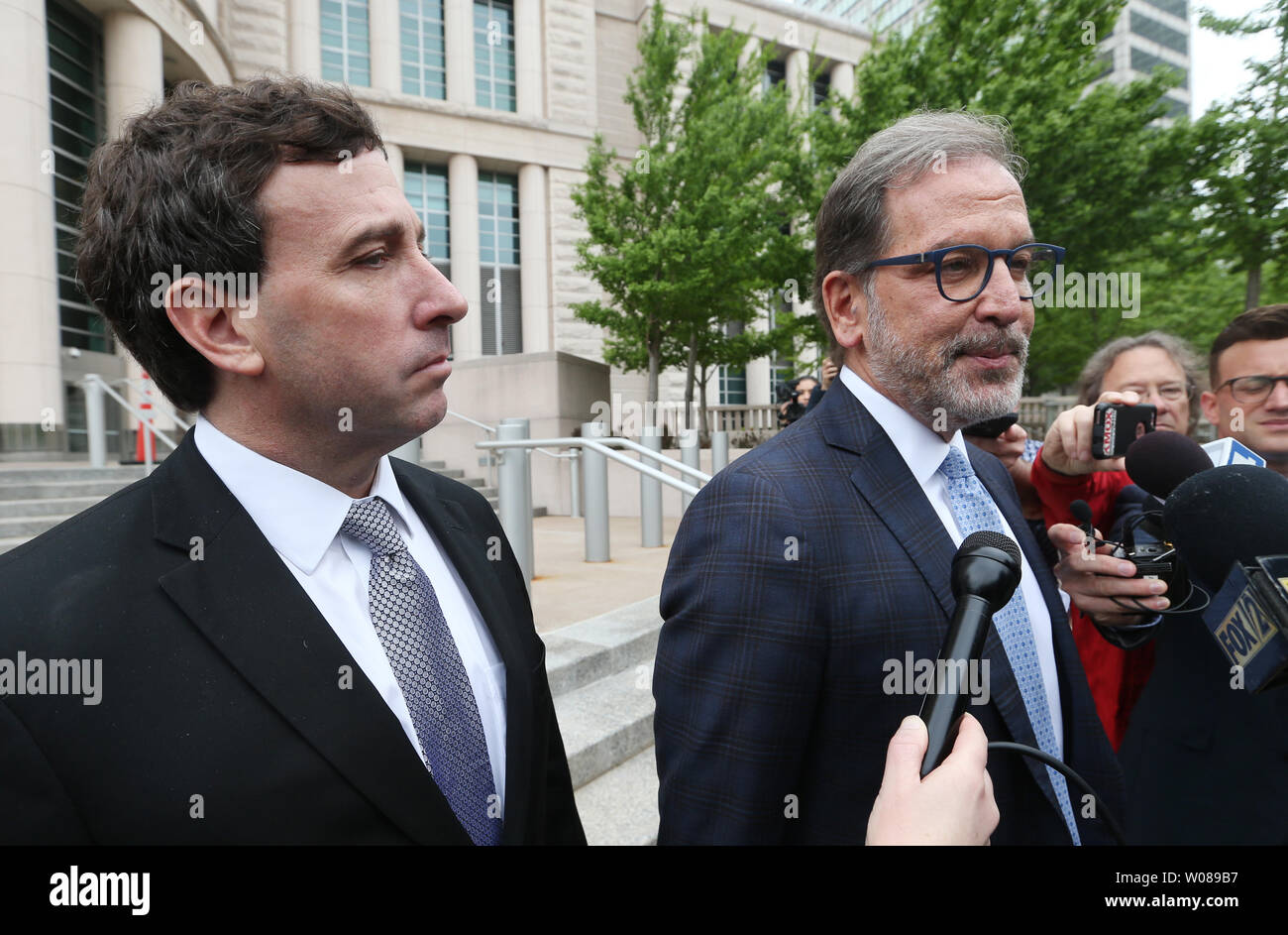 Former St. Louis County Supervisor Steve Stenger (L) and his attorney ...