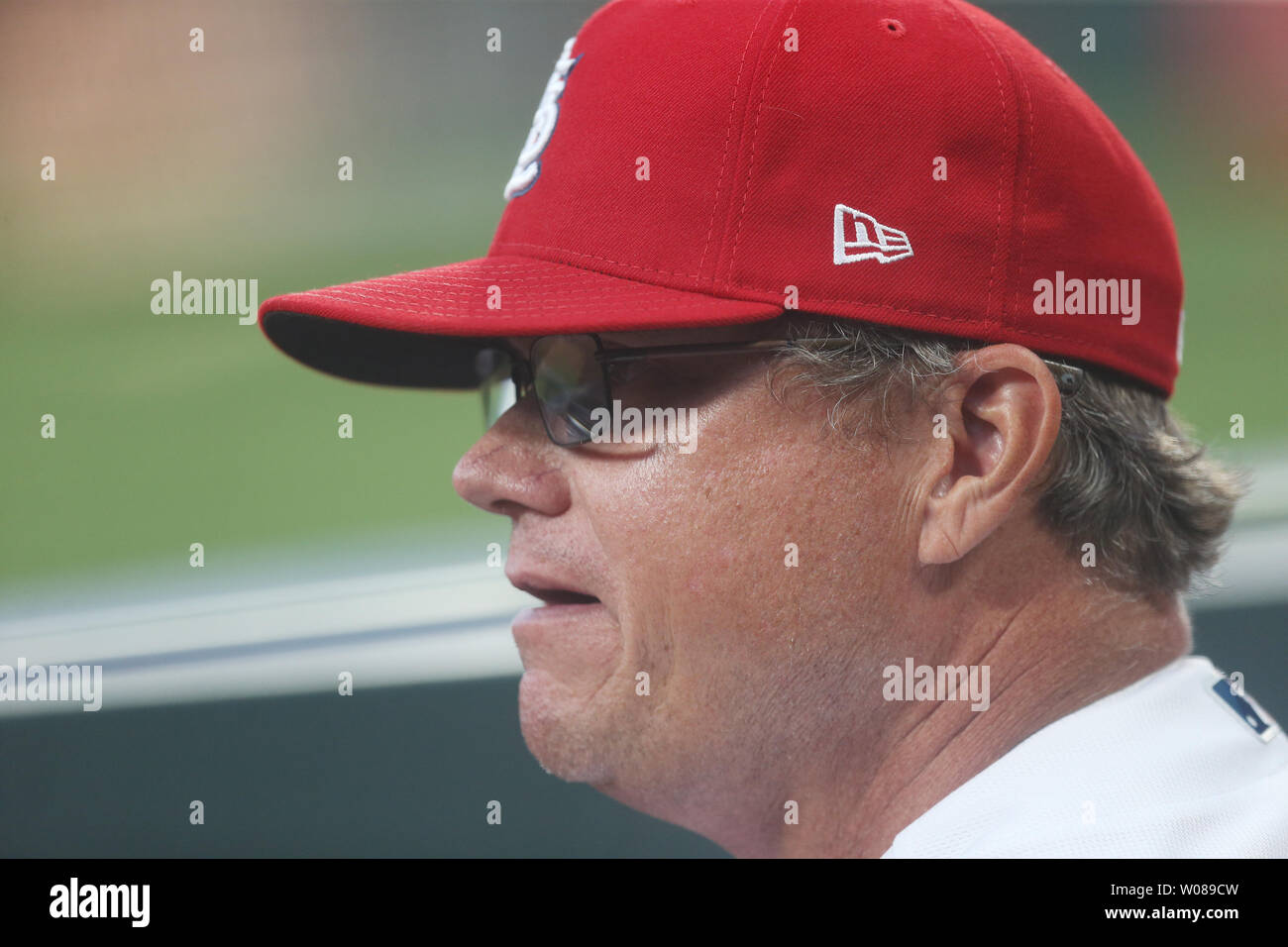 St. Louis Cardinals manager Mike Shildt watches the action against the ...