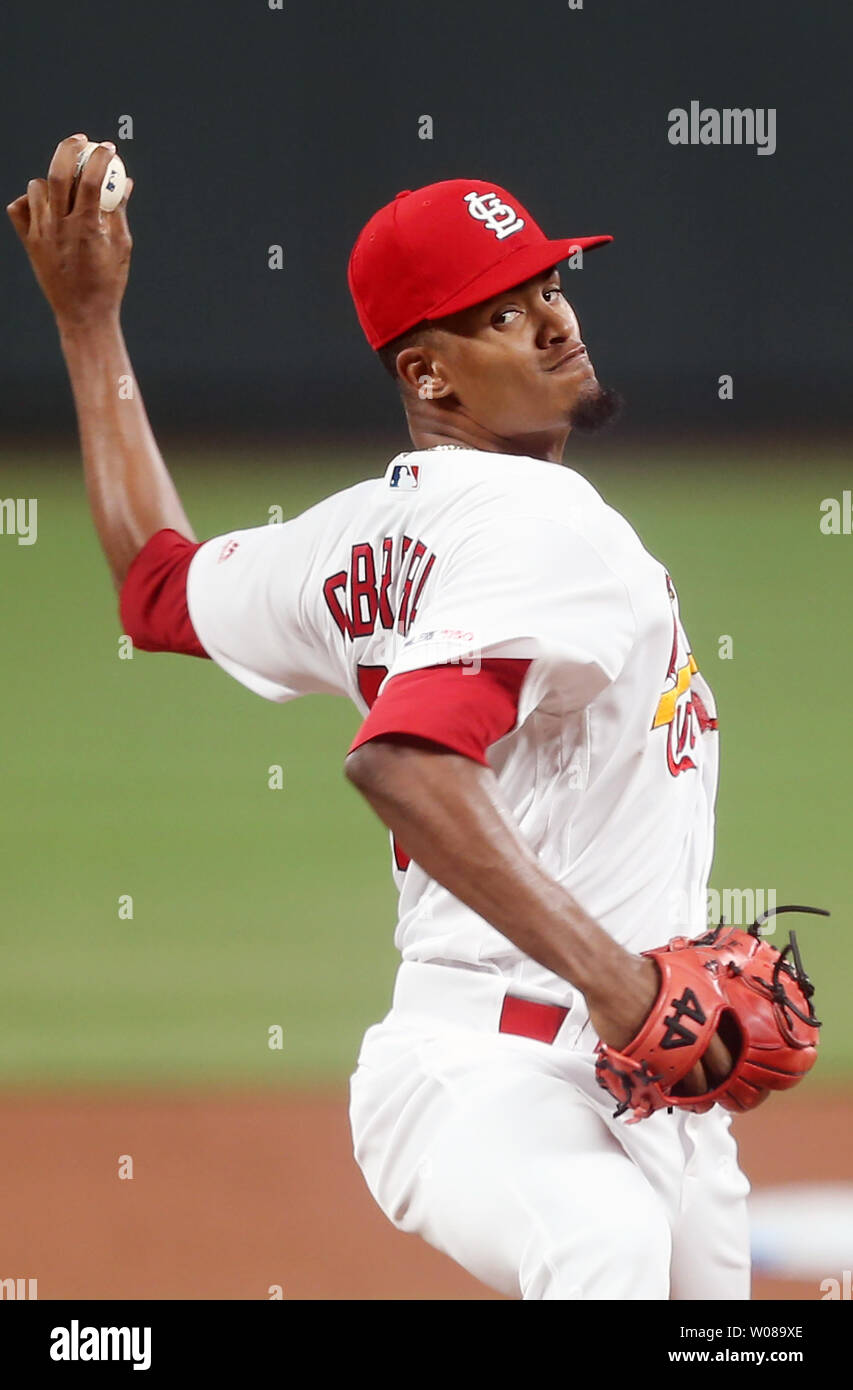 St. Louis Cardinals starting pitcher Genesis Cabrera delivers a pitch ...