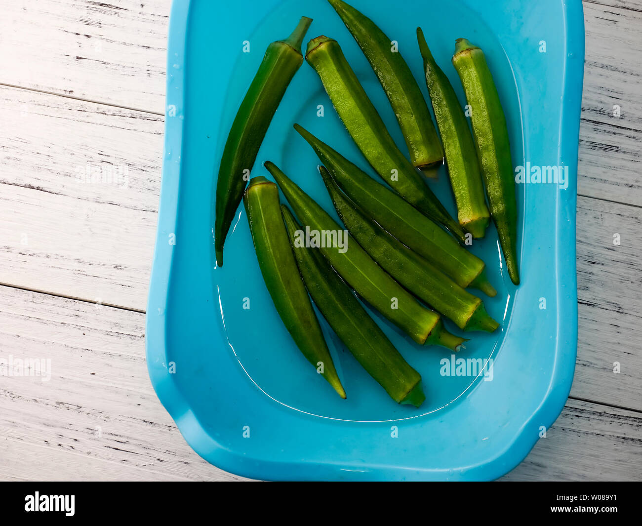 Okra plant with fruits hi-res stock photography and images - Alamy
