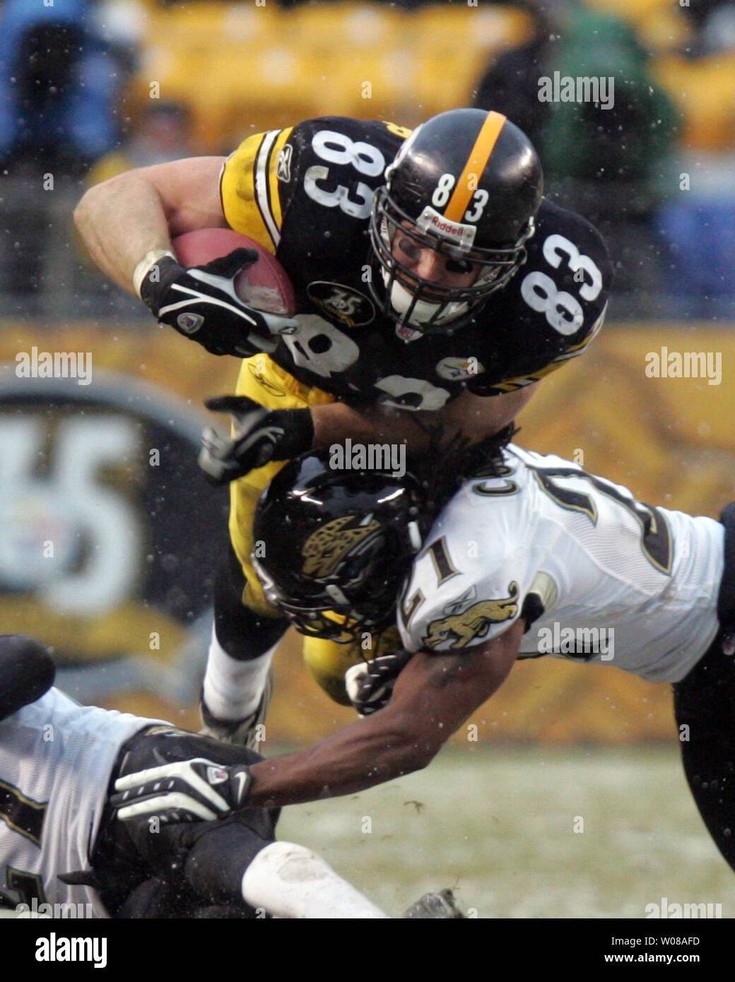 Jacksonville Jaguars Terry Cousin prevents Pittsburgh Steelers Heath ...