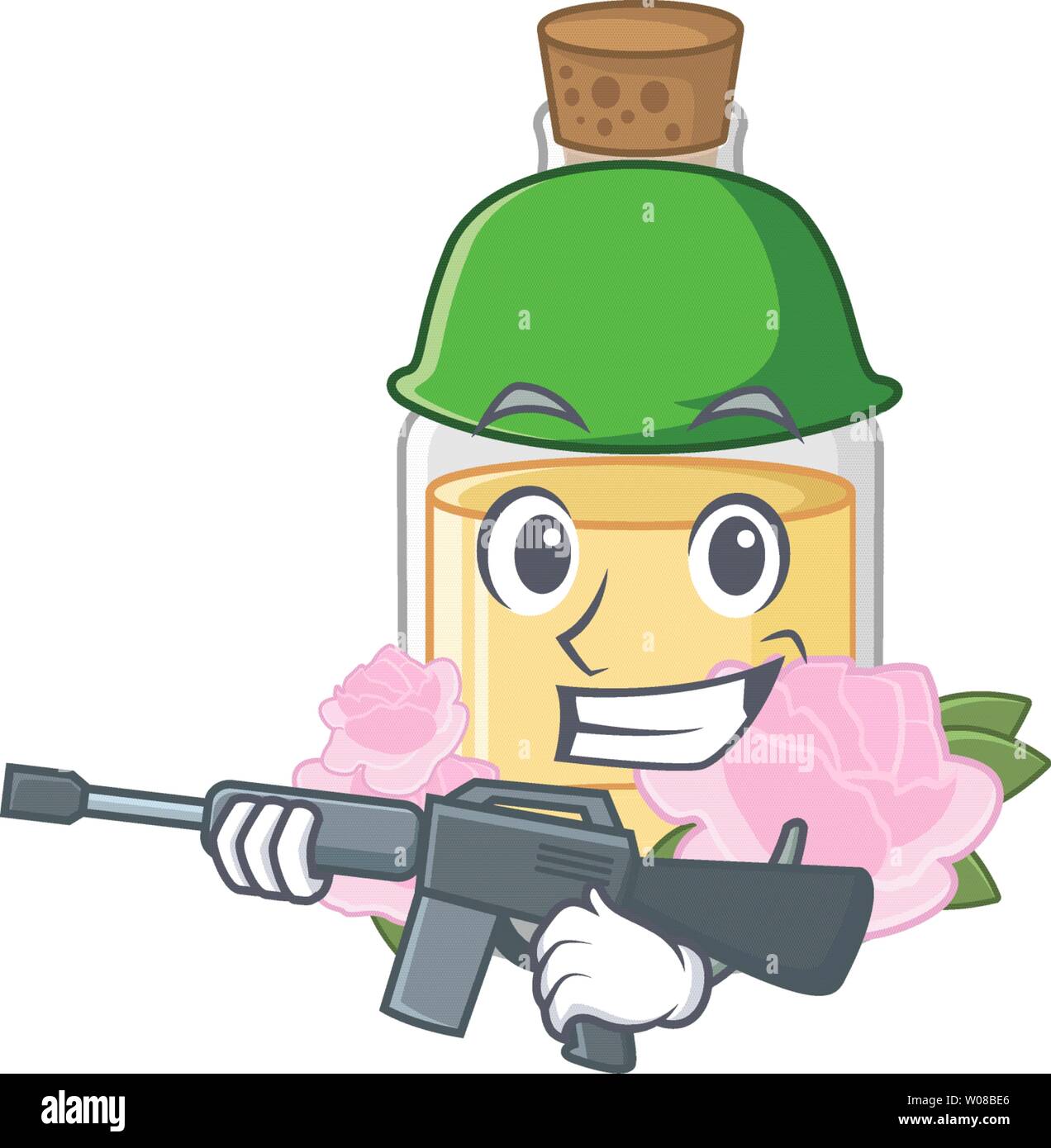 Army rose oil stored character the glass Stock Vector Image & Art - Alamy