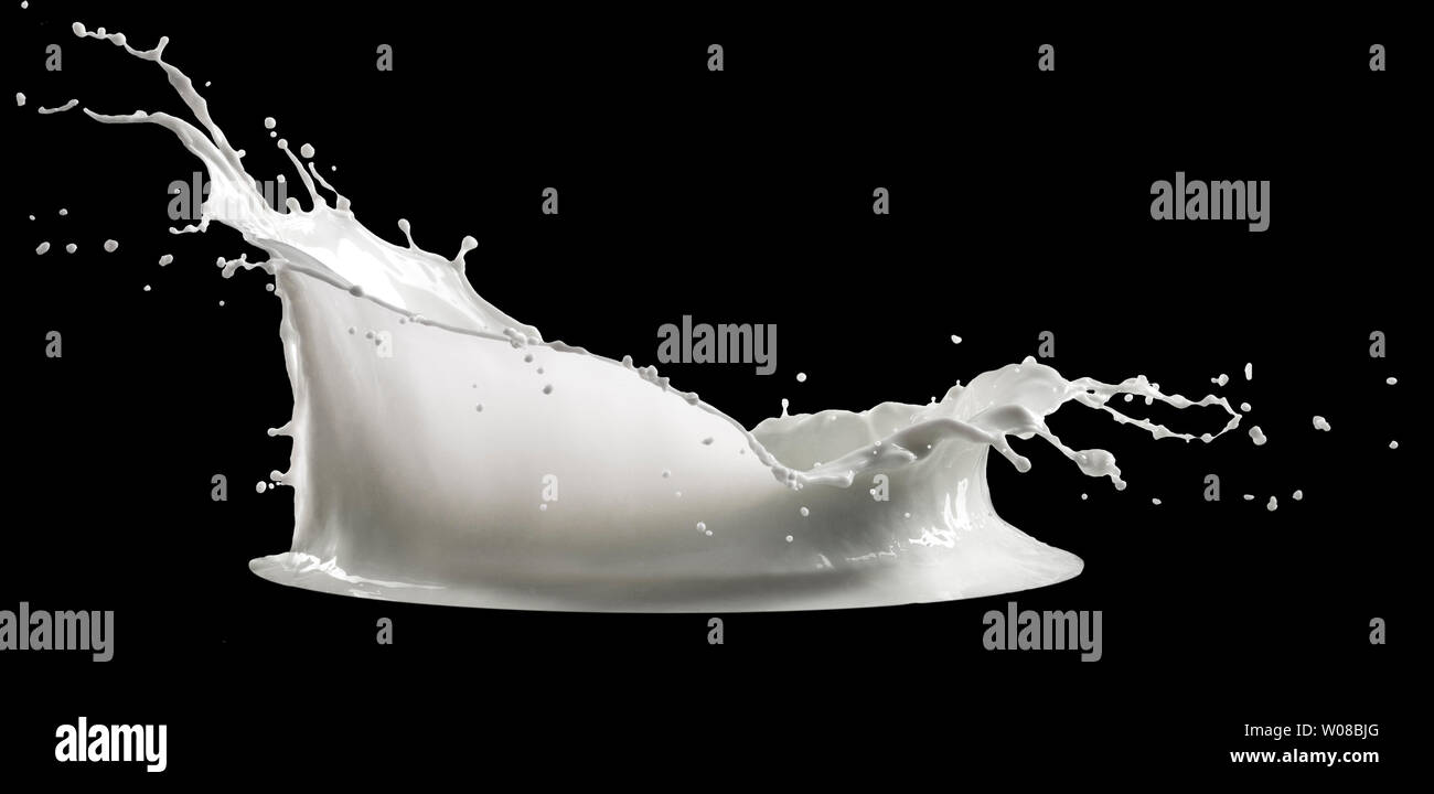 White milk splash paint splatter hi-res stock photography and images ...