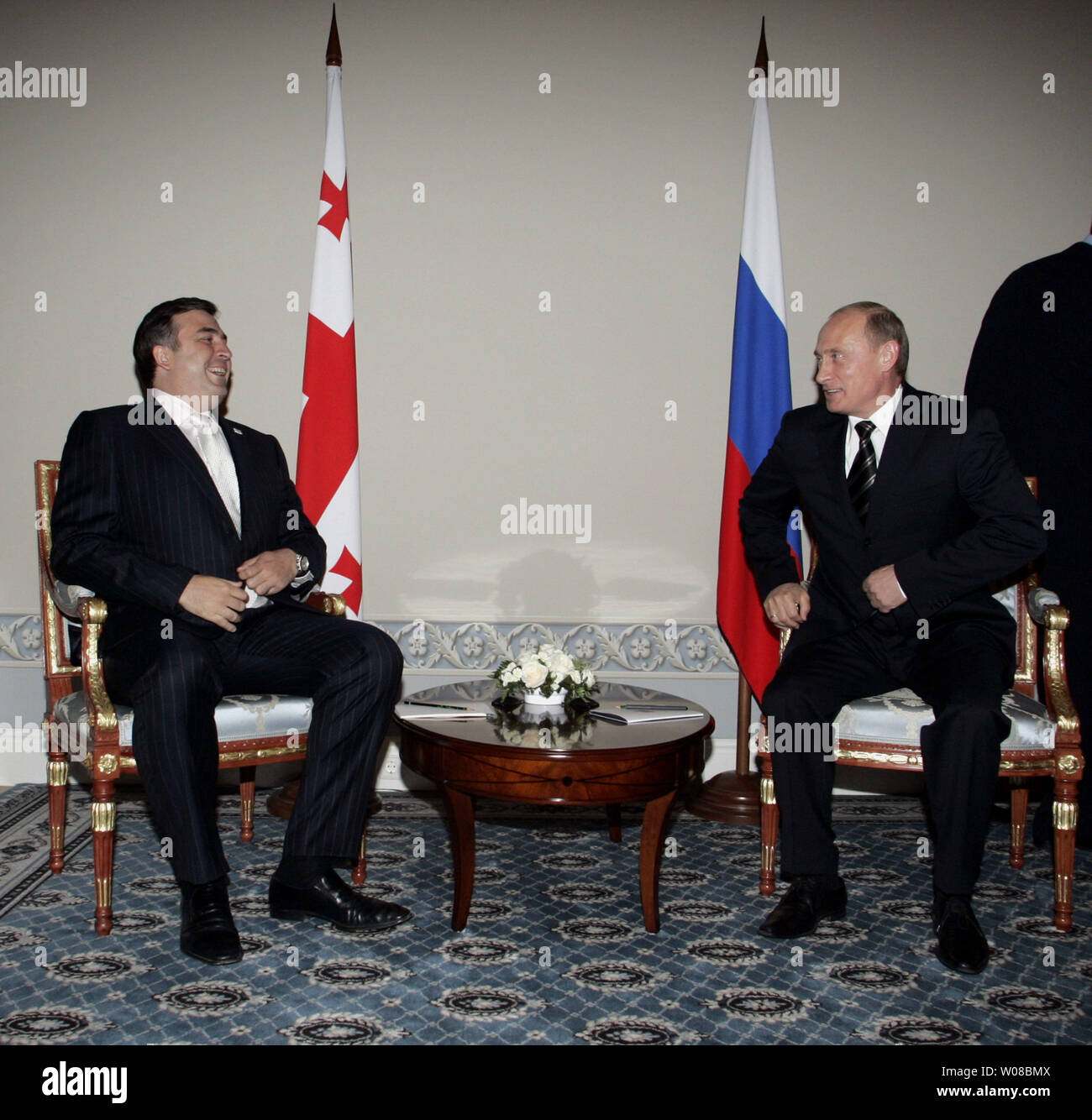 Russia june russian president vladimir putin georgian president mikhail ...