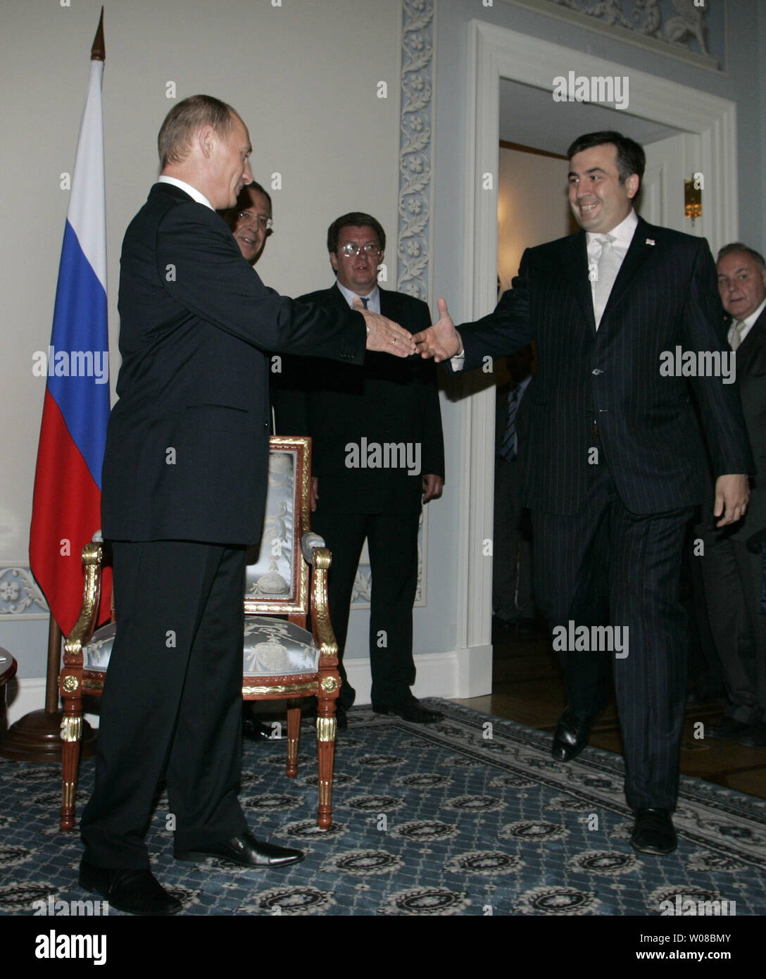 Russia june russian president vladimir putin georgian president mikhail ...