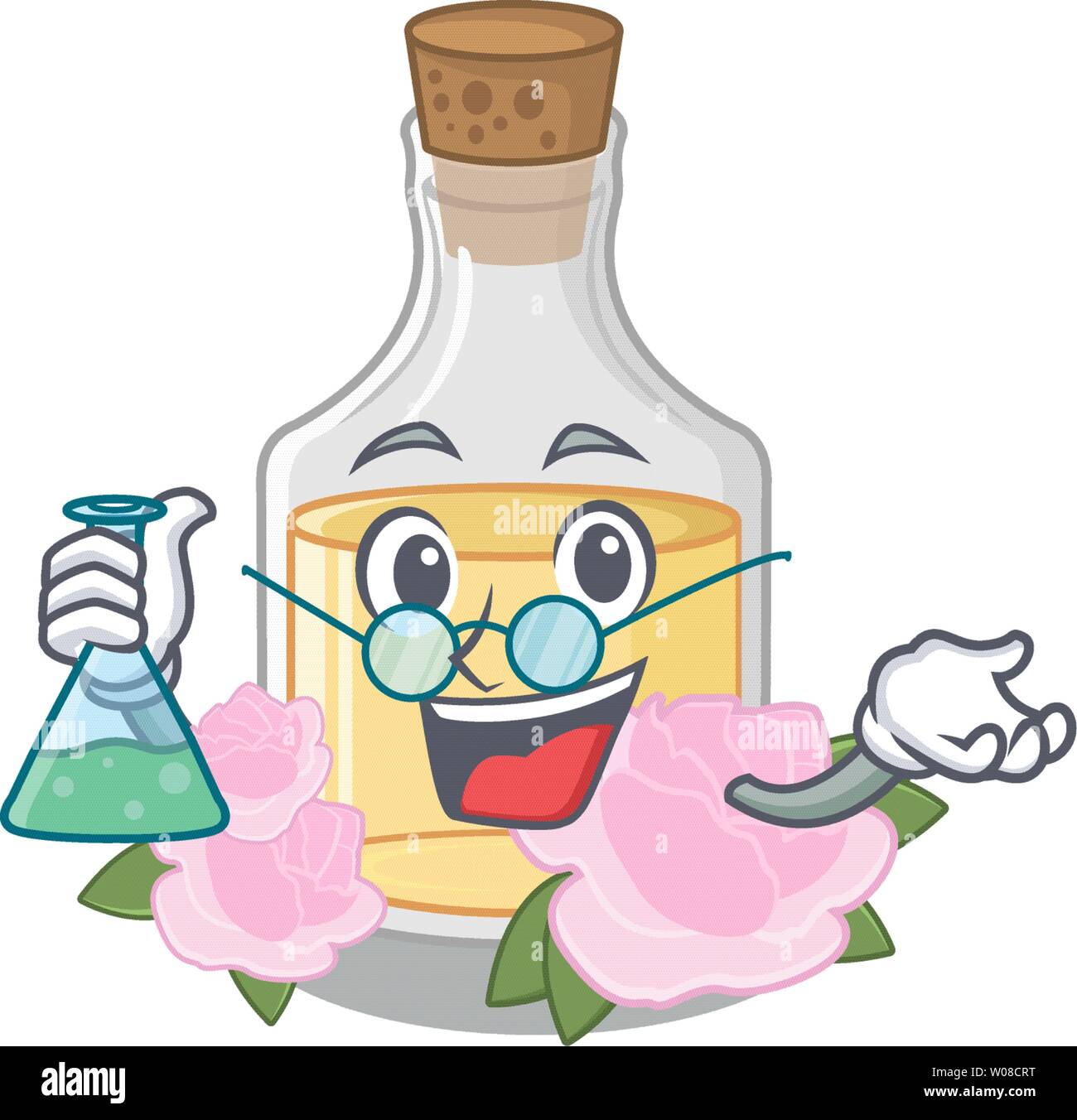 Professor rose oil isolated with the mascot Stock Vector Image & Art ...