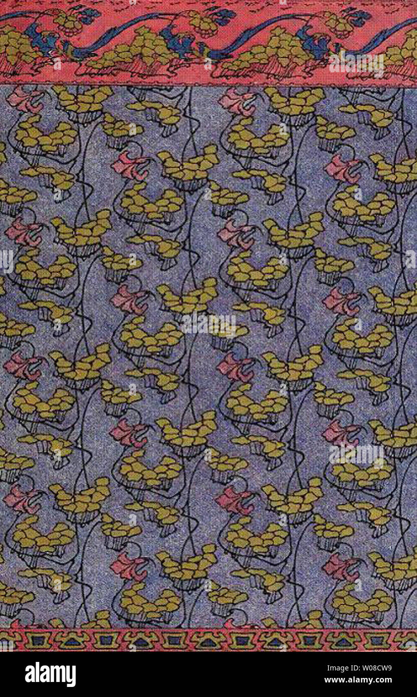 Otto Eckmann - Wallpaper Design 1899 Stock Photo - Alamy
