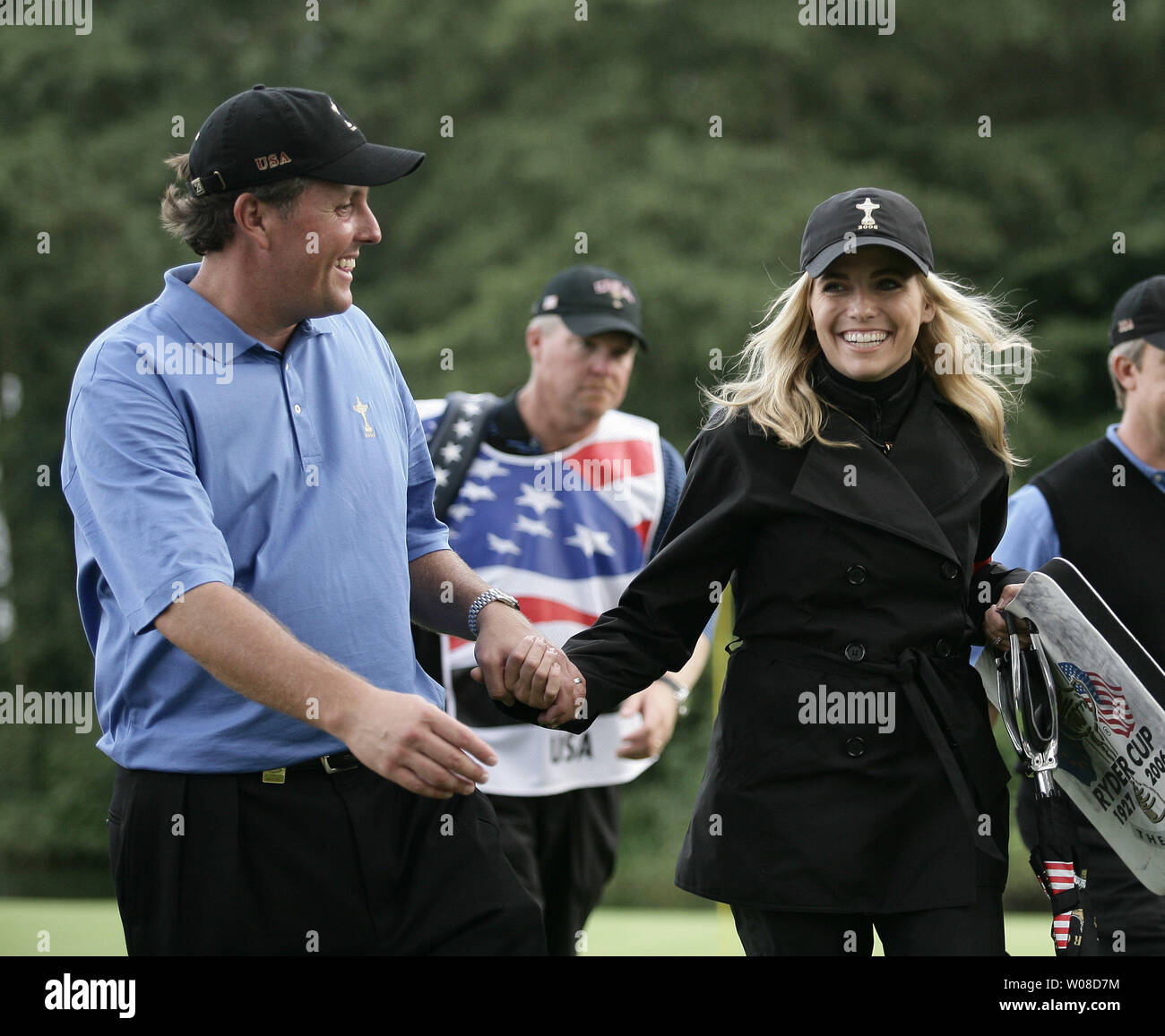 Phil Mickelson laughs with wife Amy despite his defeat to Garcia and ...